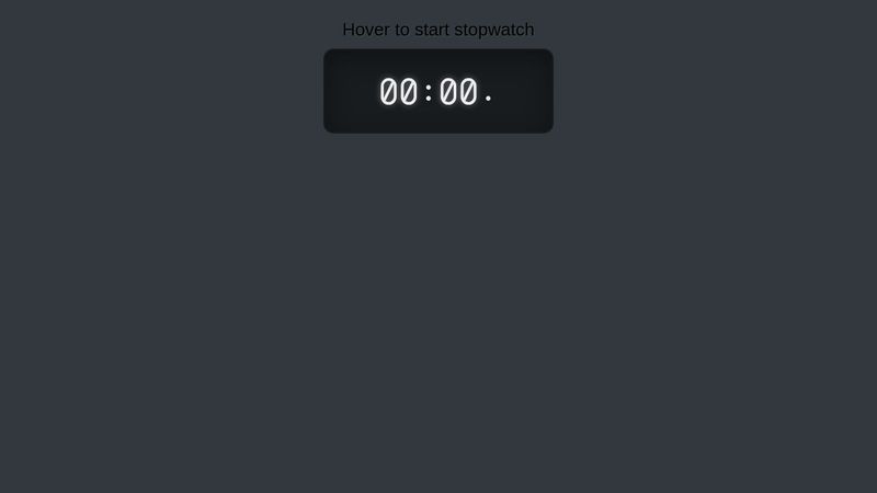 CSS3 Stopwatch