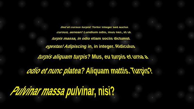 CSS animated Star Wars text