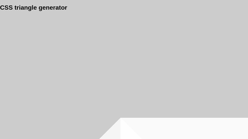 CSS triangle generator
