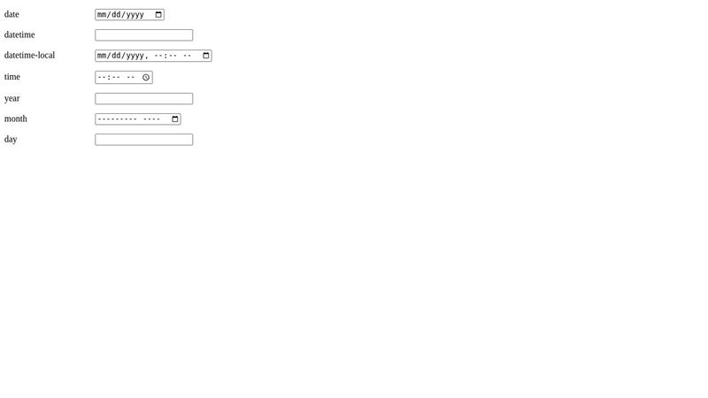 html5 forms playground