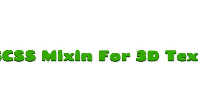 SCSS Mixin For 3D Text