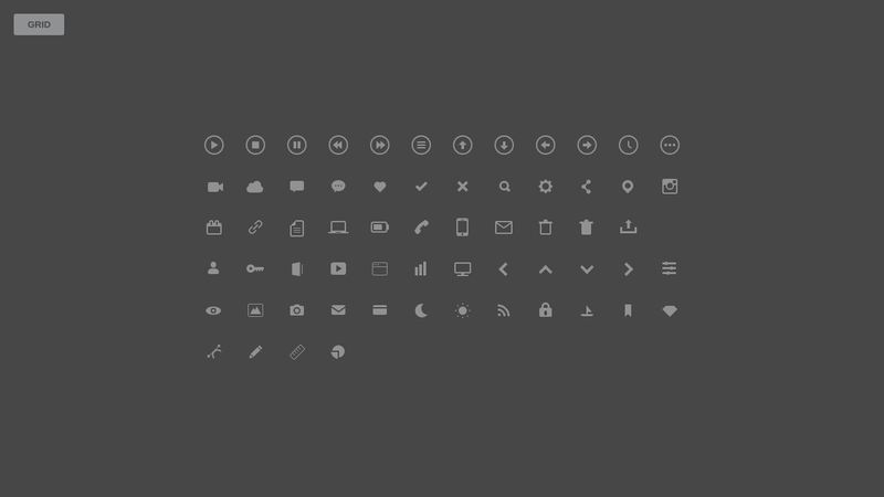 free css icon set - one div
