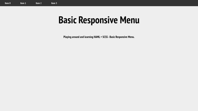 Basic Responsive Menu
