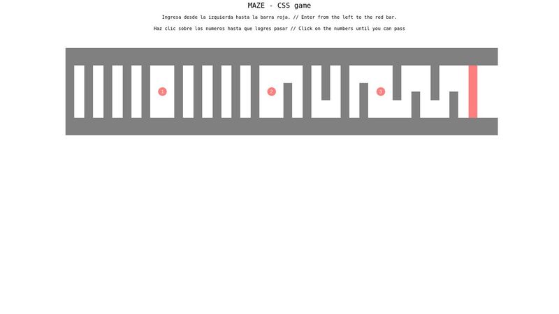 MAZE - CSS game