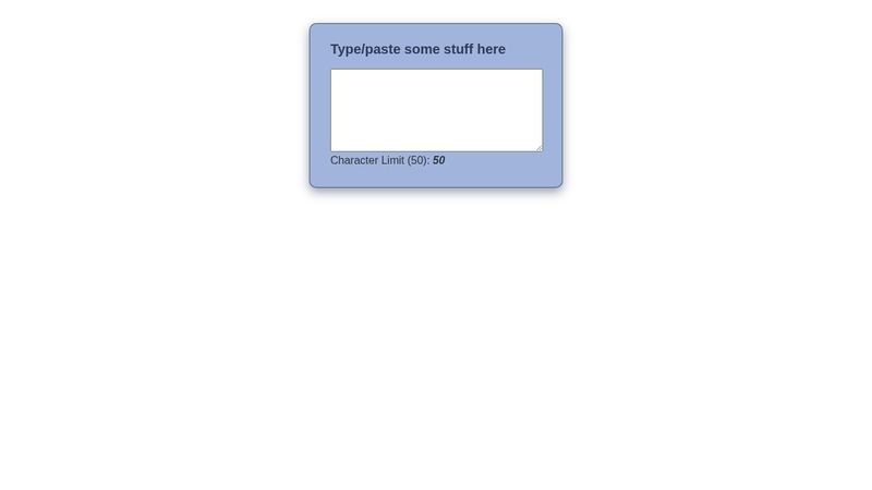 Textarea Character Limit with Counter