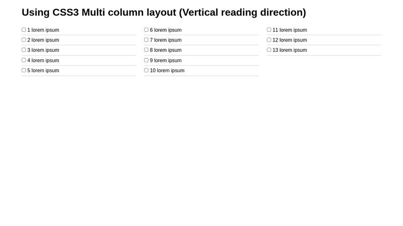 CSS3 Multi Columns