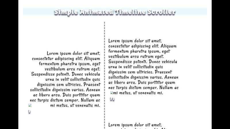 Simple Animated Timeline Scroller