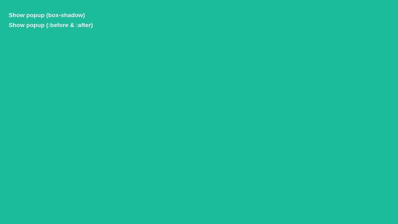 Popup Overlays in pure CSS