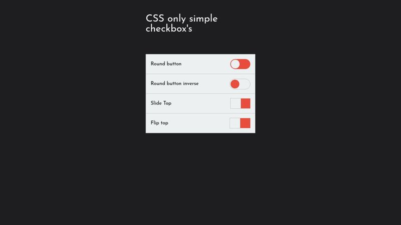 CSS only simple checkbox's