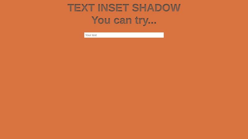 TEXT INSET SHADOW