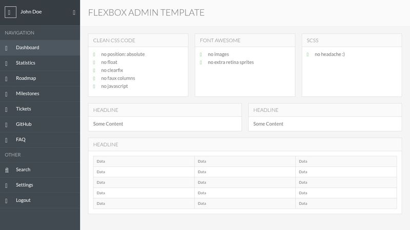 Flexbox Admin Template