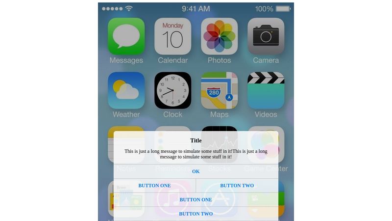 iOS popup CSS