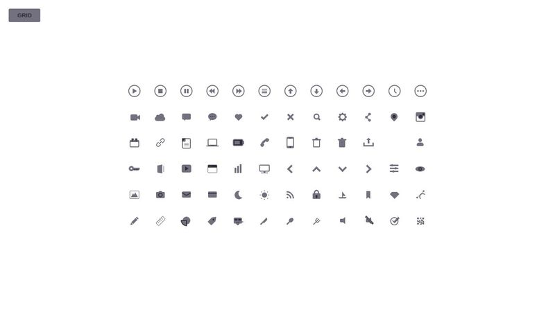 free css icon set - one div