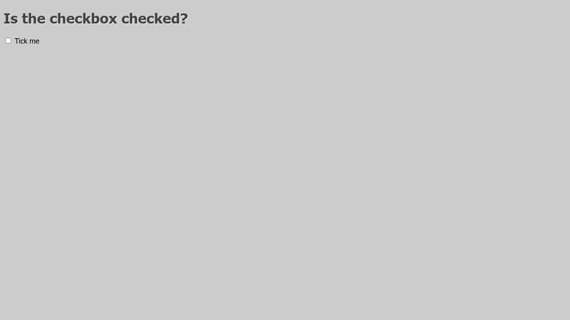 Testing to see if a checkbox is checked.