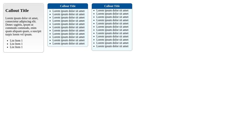 CSS Rounded Corners and Gradients - Boxes