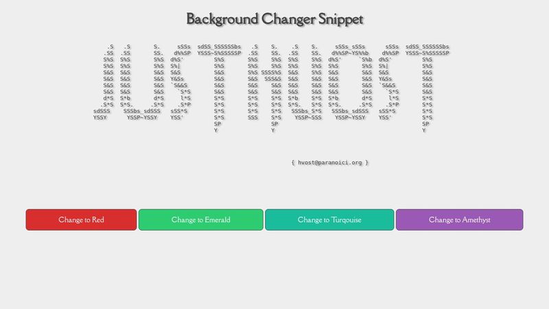 Background Changer Snippet { Javascript }