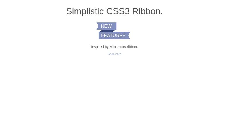 Simplistic CSS3 Ribbon Microsoft Inspire