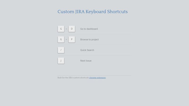 JIRA Keyboard Shortcuts