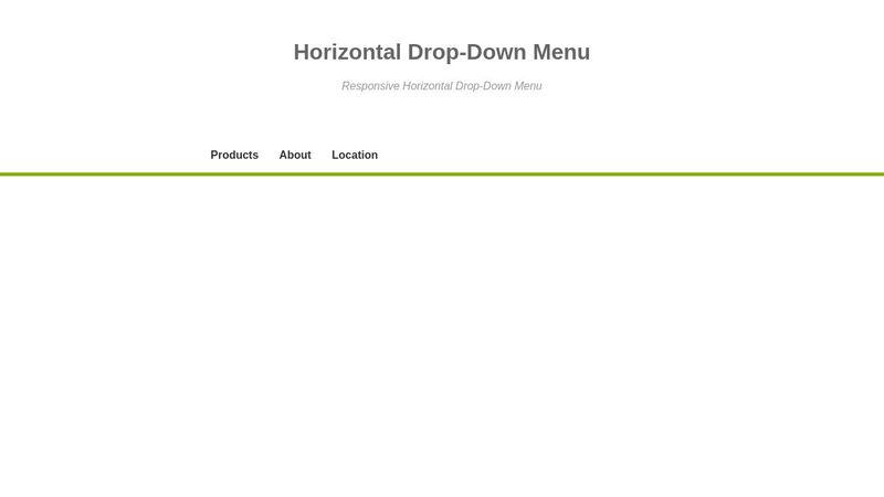 Horizontal Drop-Down Menu