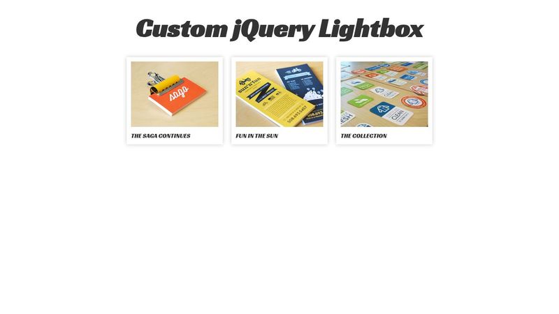 jQuery Lightbox Custom