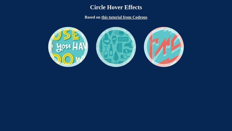 Circle hover effects from Codrops tut