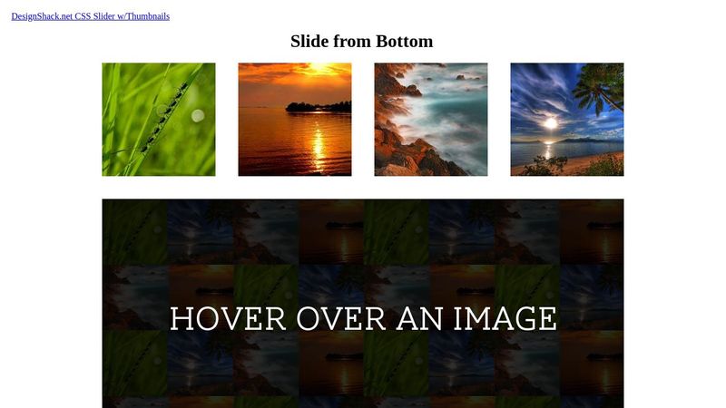 Easy CSS Slider With Thumbnails from Left (DesignShack)