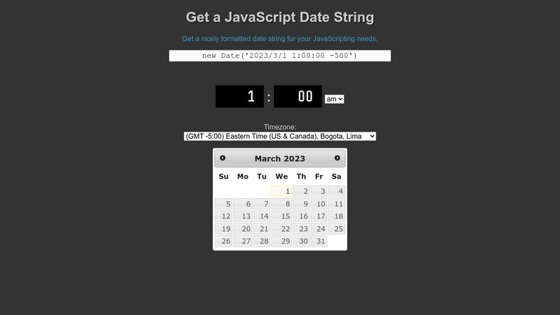 JavaScript Date String javascript-date-string