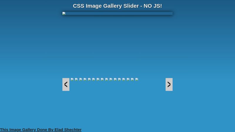CSS Image Gallery Slider - NO JS!