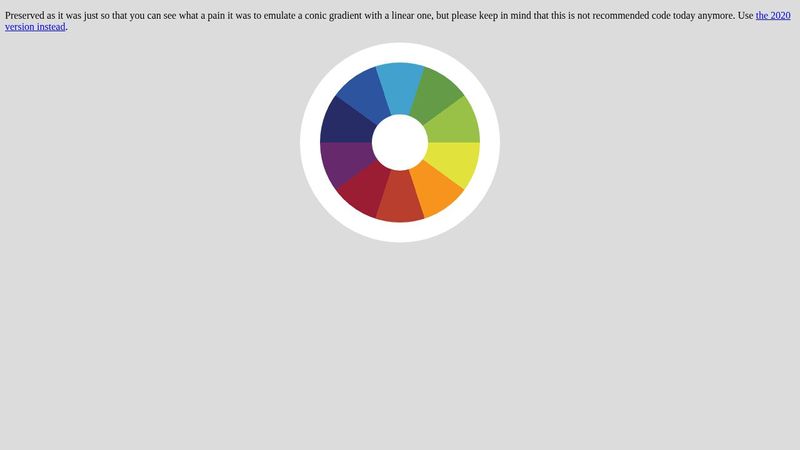 Rainbow Wheel (pure CSS, 1 element)