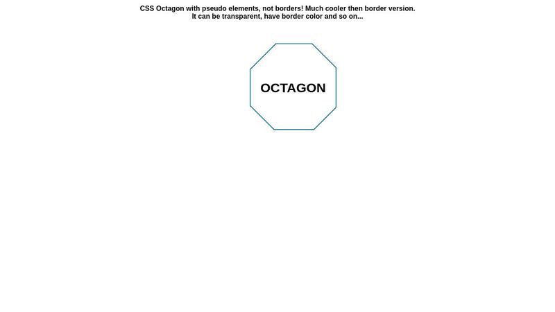 CSS OCTAGON