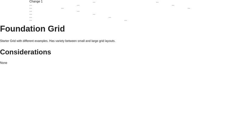 Foundation Grid Start