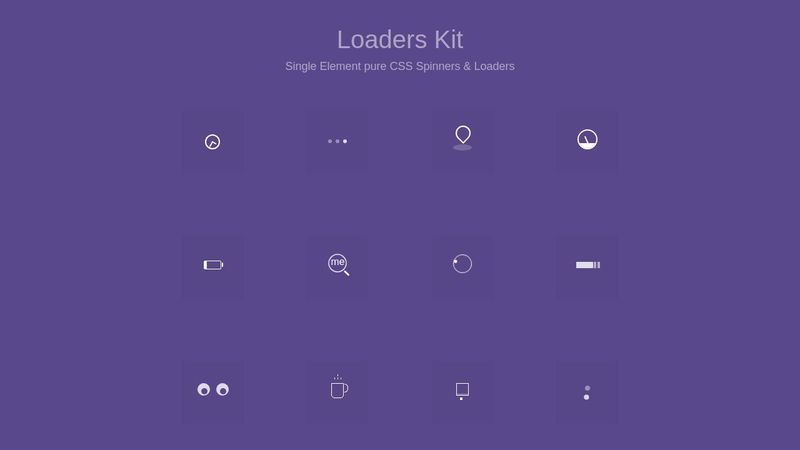 Pure CSS Loaders kit