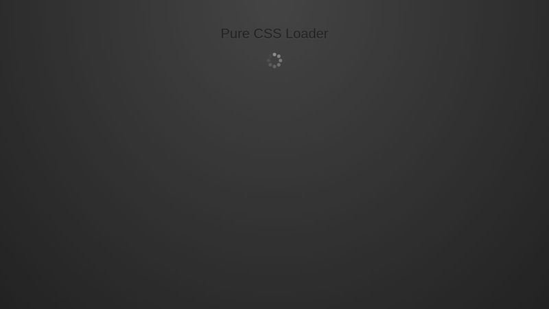 Pure CSS Loader