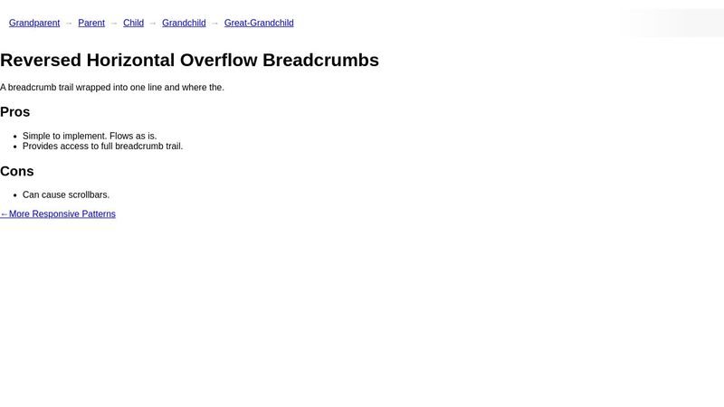 Horizontal Overflow Breadcrumbs Horizontal Overflow Breadcrumbs