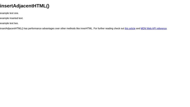 insertAdjacentHTML()