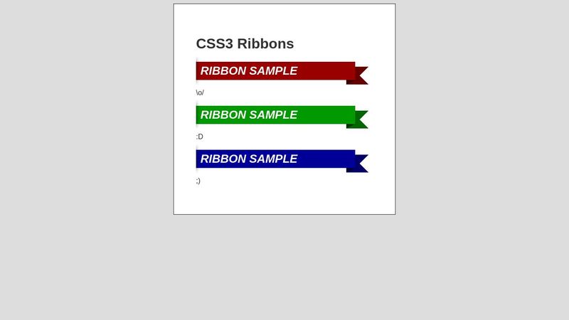 CSS3 Ribbons