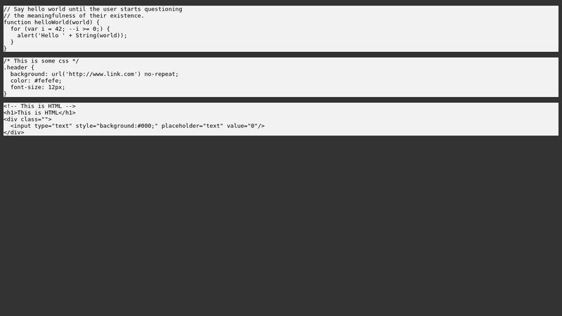 syntax highlight - prettify