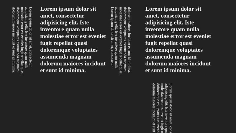 Vertical Text Using Css Writing Mode
