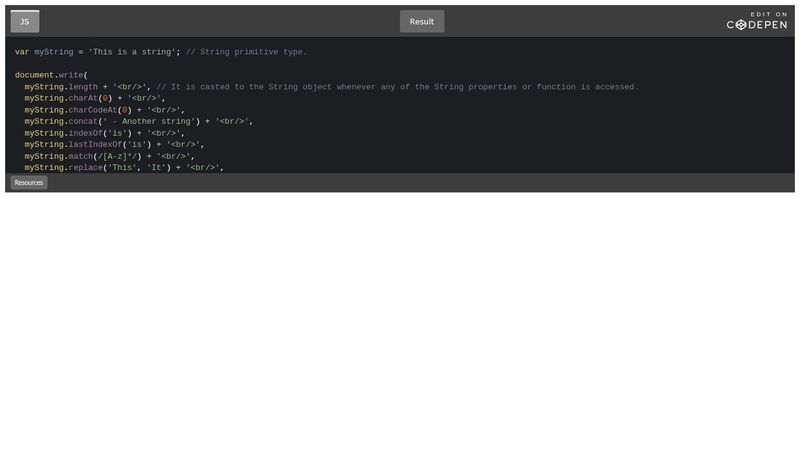 HTML5 Course - Javascript - String built-in properties & methods (for iframe)