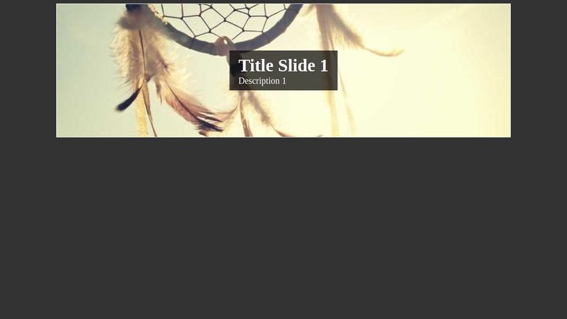 Slider with caption and controls - JavaScript + CSS