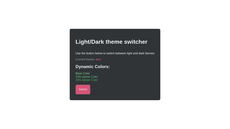 Theme Switching With Css Variables And Scss Maps 0606