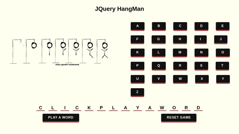 JQuery HangMan Final