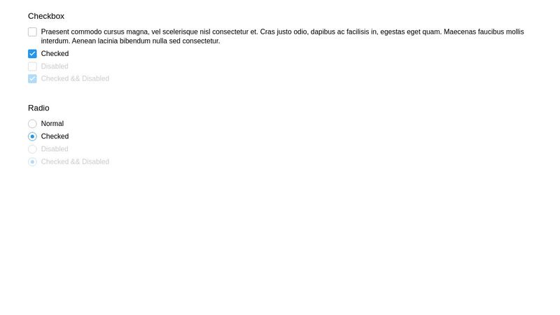 pure css checkbox and radio buttons