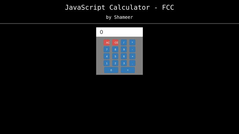 Build a JavaScript Calculator - FreeCodeCamp