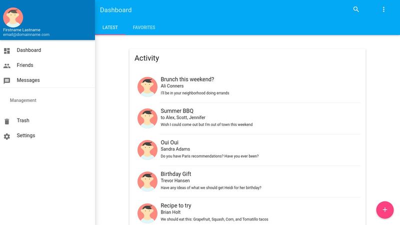 Angular Material Sidebar