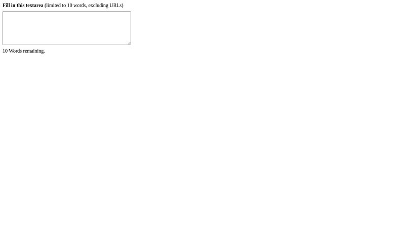 jQuery word counter for forms