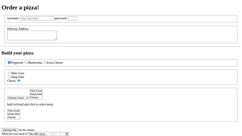 HTML & CSS Form Controls