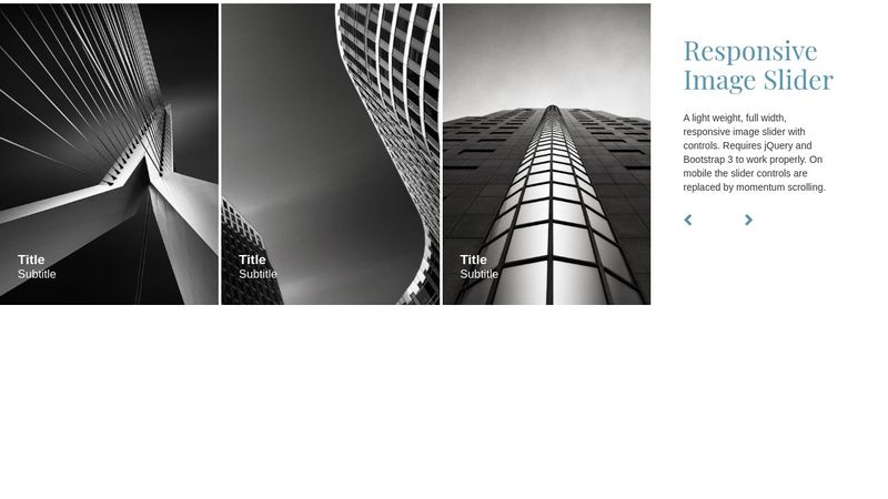 Responsive Image Slider w/ Button Controls