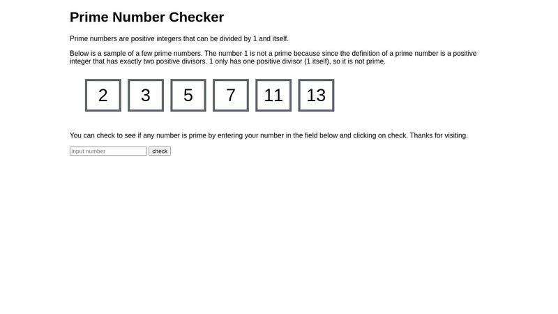 Prime Number Checker
