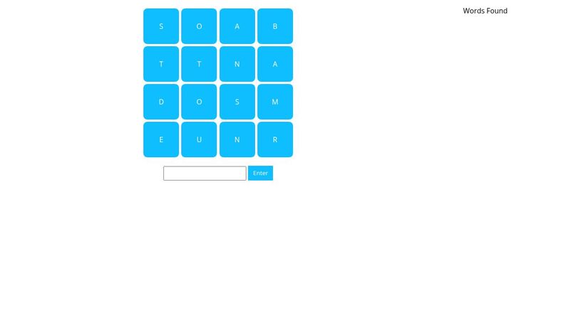 JavaScript Boggle